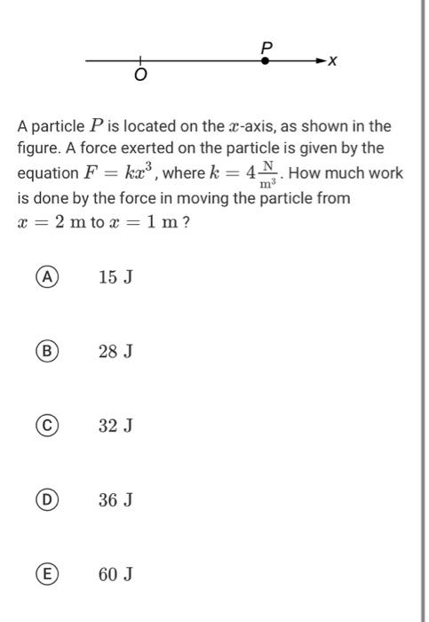 Solved A particle P is located on the x-axis, as shown in | Chegg.com