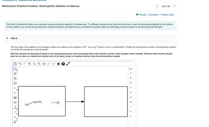 Solved Mechanism Practice Problem: Electrophilic Addition to | Chegg.com