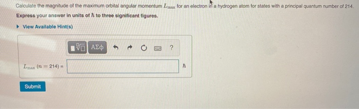 Solved Part A Calculate The Magnitude Of The Maximum Orbital