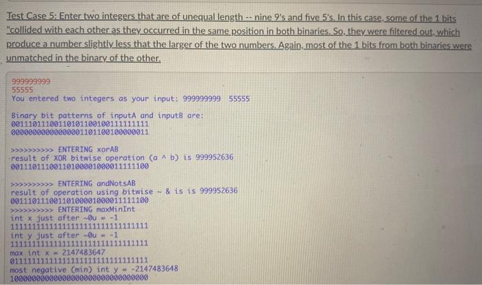 Solved Test Case 1: Enter two integers, 0 and 0 , as a | Chegg.com
