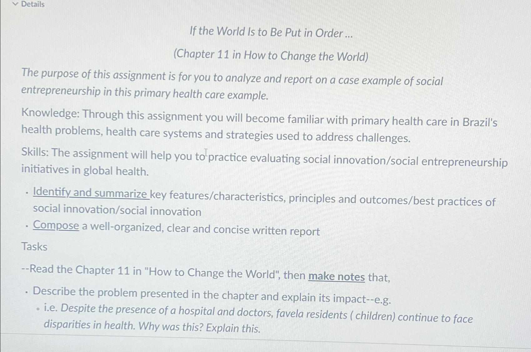 Solved DetailsIf the World Is to Be Put in Order ...(Chapter | Chegg.com