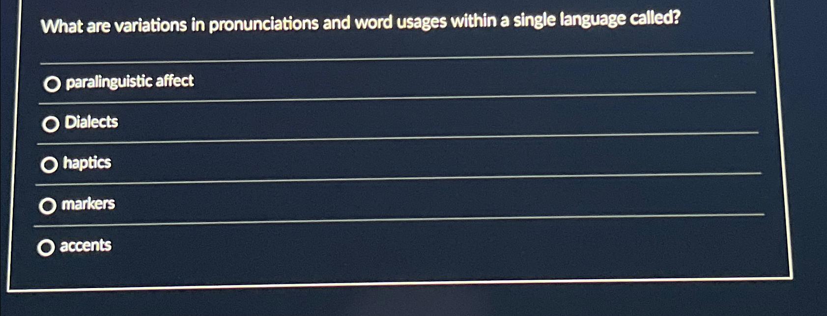 Solved What are variations in pronunciations and word usages | Chegg.com