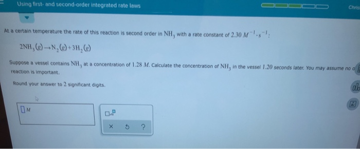 Solved Using First And Second Order Integrated Rate Laws At