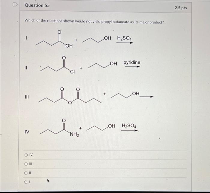 Solved Question 55 2.5 pts Which of the reactions shown | Chegg.com