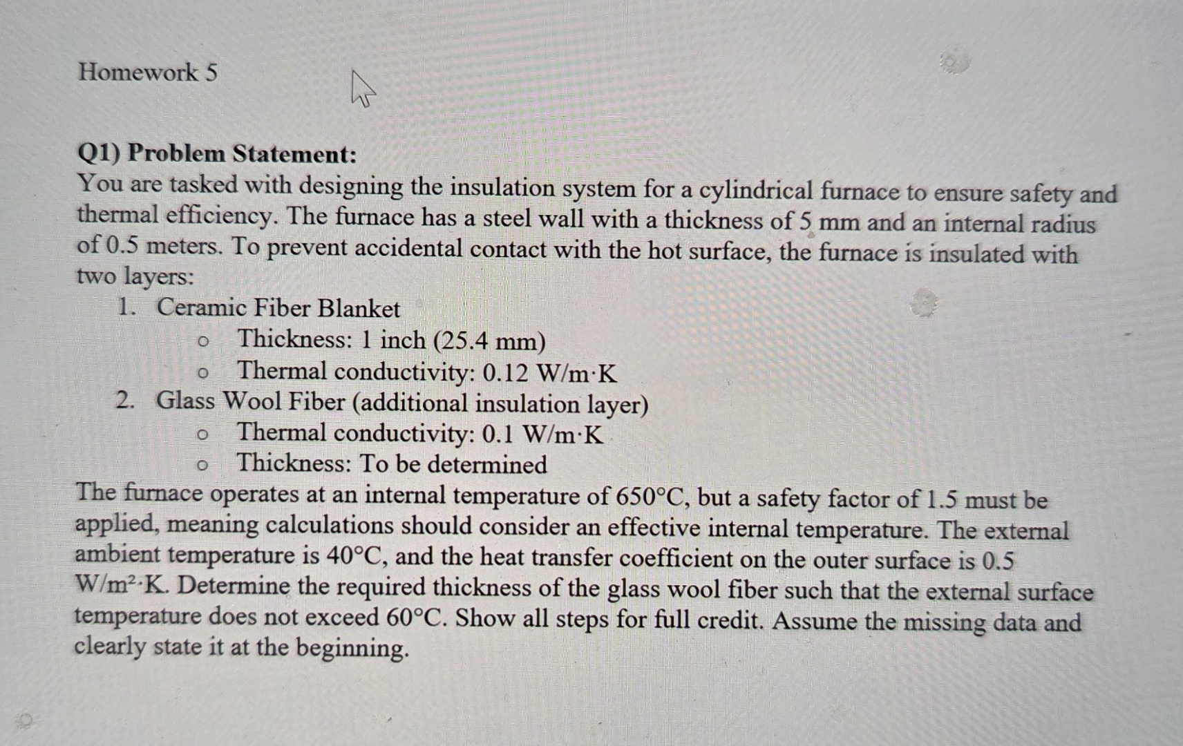 Solved Homework 5Q1) ﻿Problem Statement:You are tasked with | Chegg.com