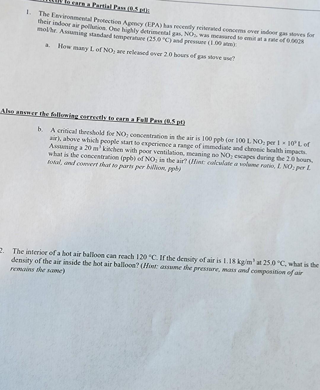 Solved carn a Partial Pass (0.5pt) : 1. The Environmental | Chegg.com
