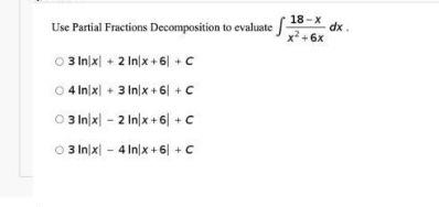 Solved Use Partial Fractions Decomposition to evaluate | Chegg.com