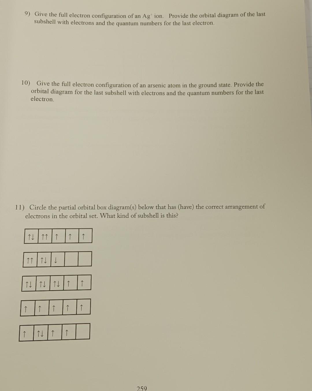 Solved 1) Define the quantum numbers n,1, ml,ms in your own | Chegg.com
