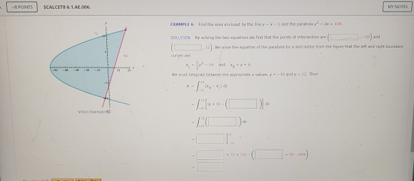 Solved SCALCETS 6.1AE006. W NOTES EXAMPLE 6 Find the marty | Chegg.com