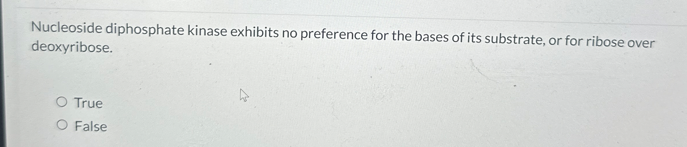 Solved Nucleoside diphosphate kinase exhibits no preference | Chegg.com