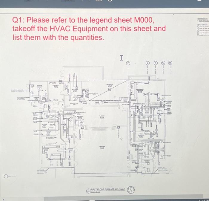 Q1: Please refer to the legend sheet M000, takeoff | Chegg.com