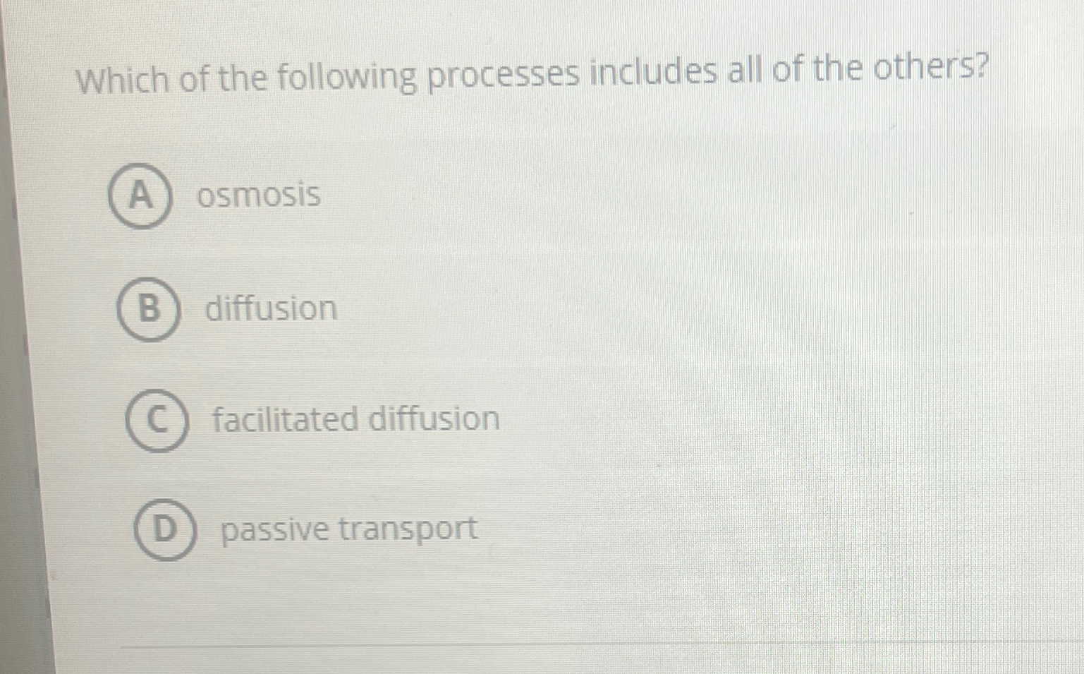 Solved Which of the following processes includes all of the | Chegg.com