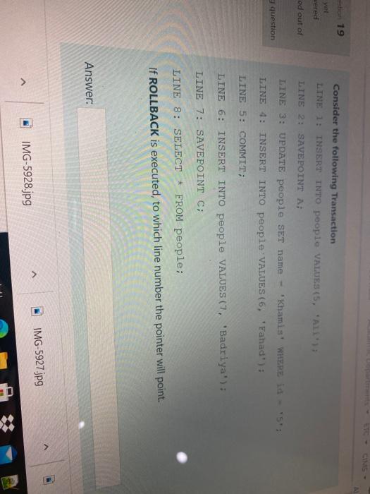 Solved to 19 sered ed out of Consider the following | Chegg.com