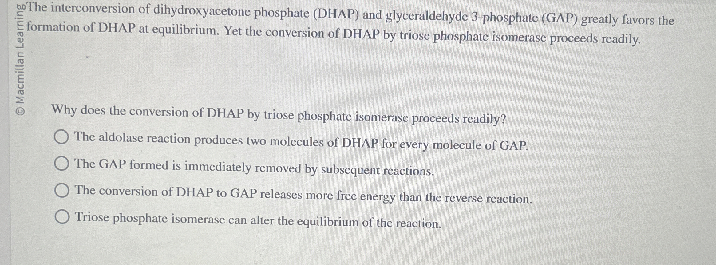 Solved .0.The interconversion of dihydroxyacetone phosphate | Chegg.com