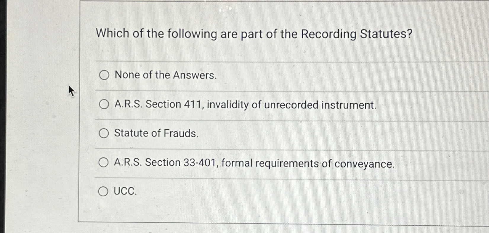 Solved Which of the following are part of the Recording | Chegg.com