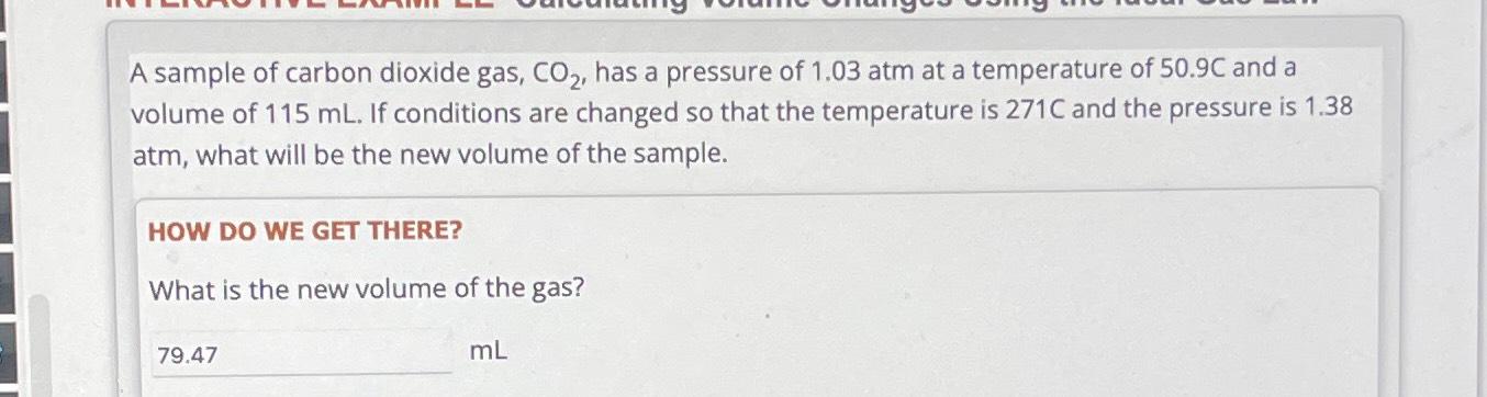 Solved A sample of carbon dioxide gas, CO2, ﻿has a pressure | Chegg.com
