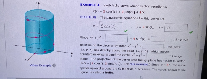 Solved EXAMPLE 4 Sketch the curve whose vector equation is | Chegg.com