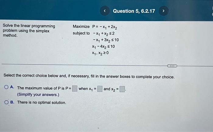 Solved Solve the linear programming problem using the | Chegg.com