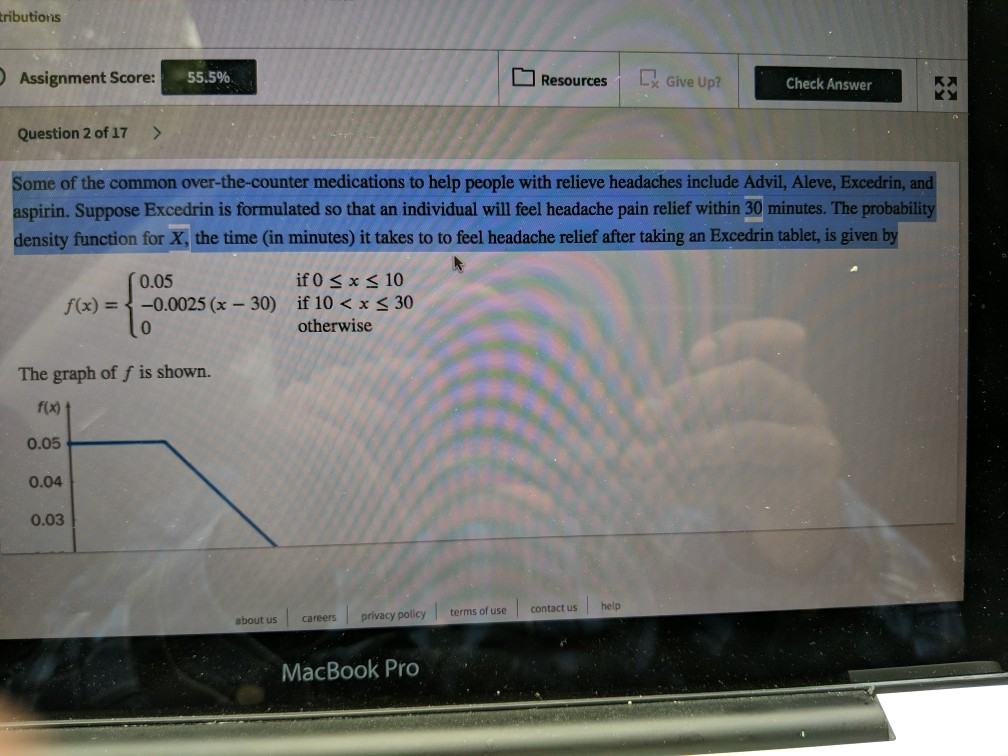 Solved tributions Assignment Score: 55.5% Resources [ Give | Chegg.com