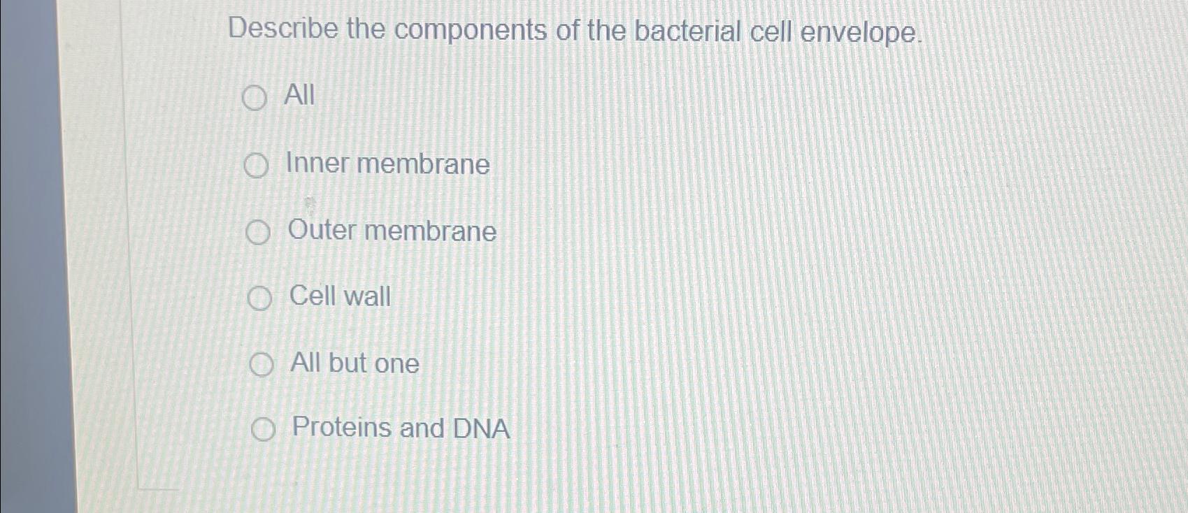 Solved Describe the components of the bacterial cell | Chegg.com