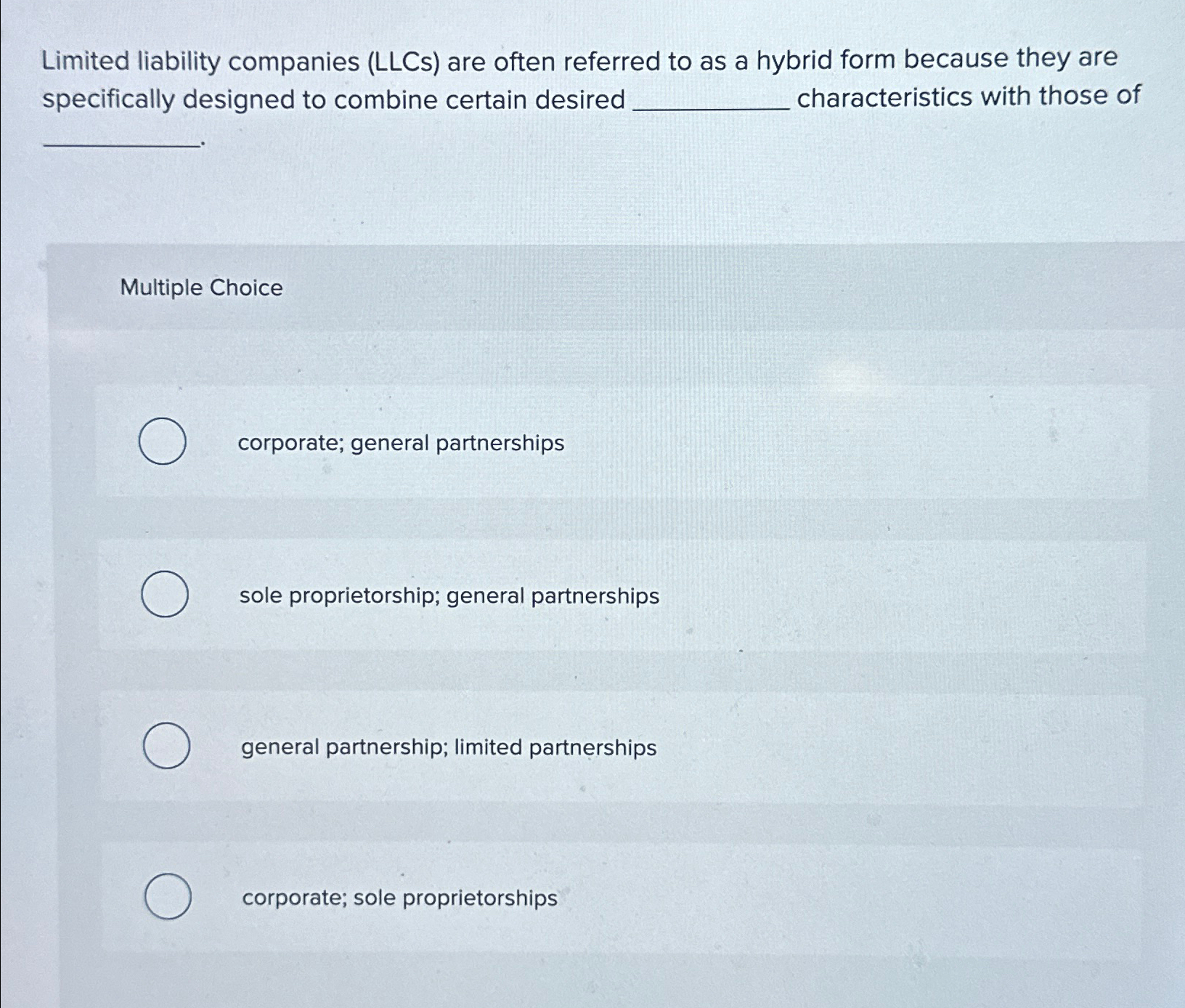 Solved Limited liability companies (LLCS) ﻿are often | Chegg.com