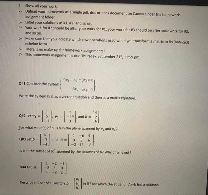 Solved 1- Show all your work. 2. Upload your homework as a | Chegg.com