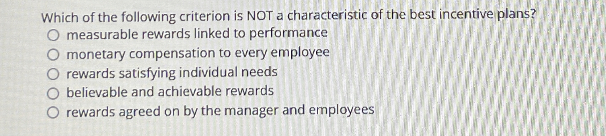 Solved Which of the following criterion is NOT a | Chegg.com