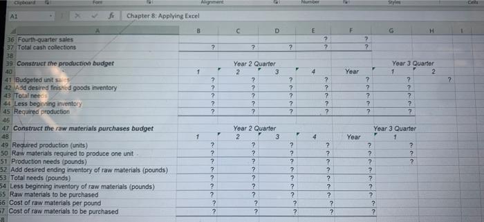 Solved A1A1 Chapter 8: Applying Excel Fourth-quarter sales | Chegg.com