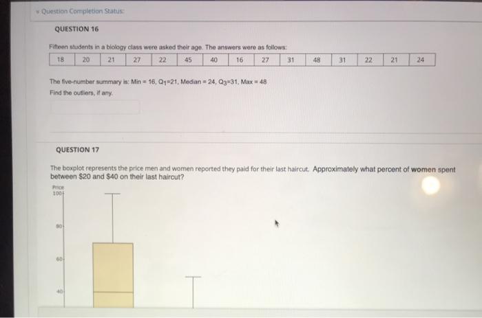 Solved Question Completion Status QUESTION 16 Fifteen | Chegg.com