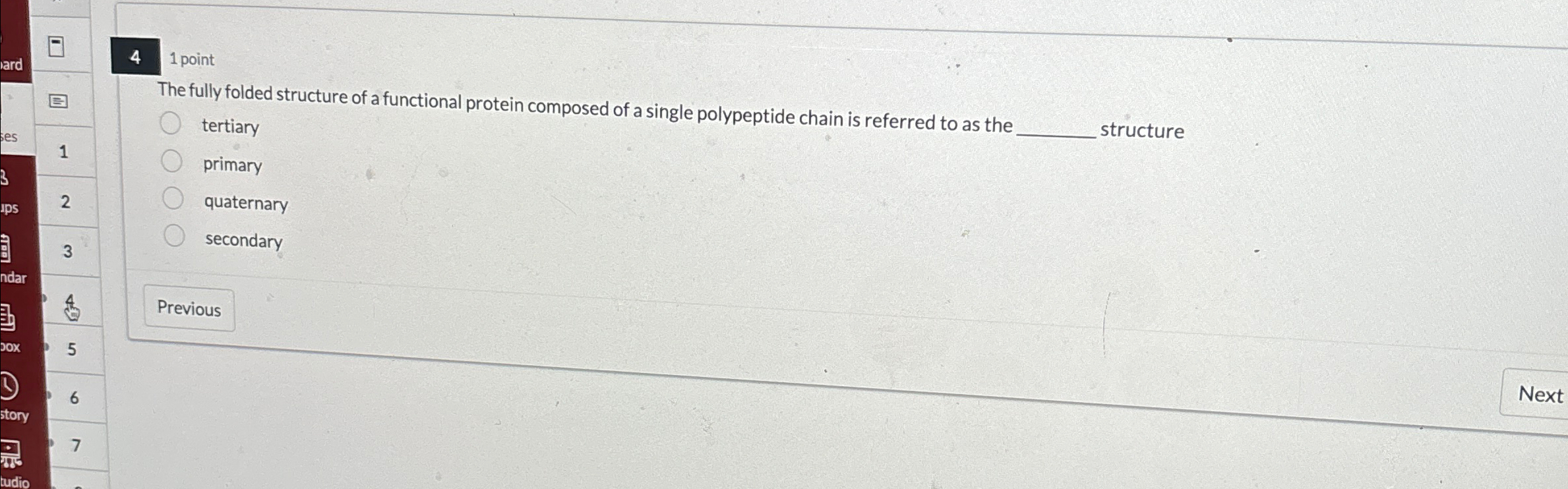 Solved 41 ﻿pointThe fully folded structure of a functional | Chegg.com