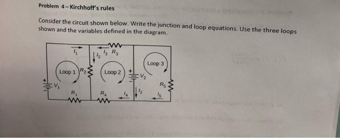 Solved Consider the circuit shown below. Write the junction | Chegg.com