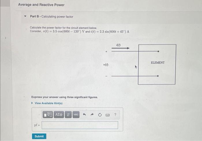 Solved Calculate the average (P) and reactive (Q) power for | Chegg.com