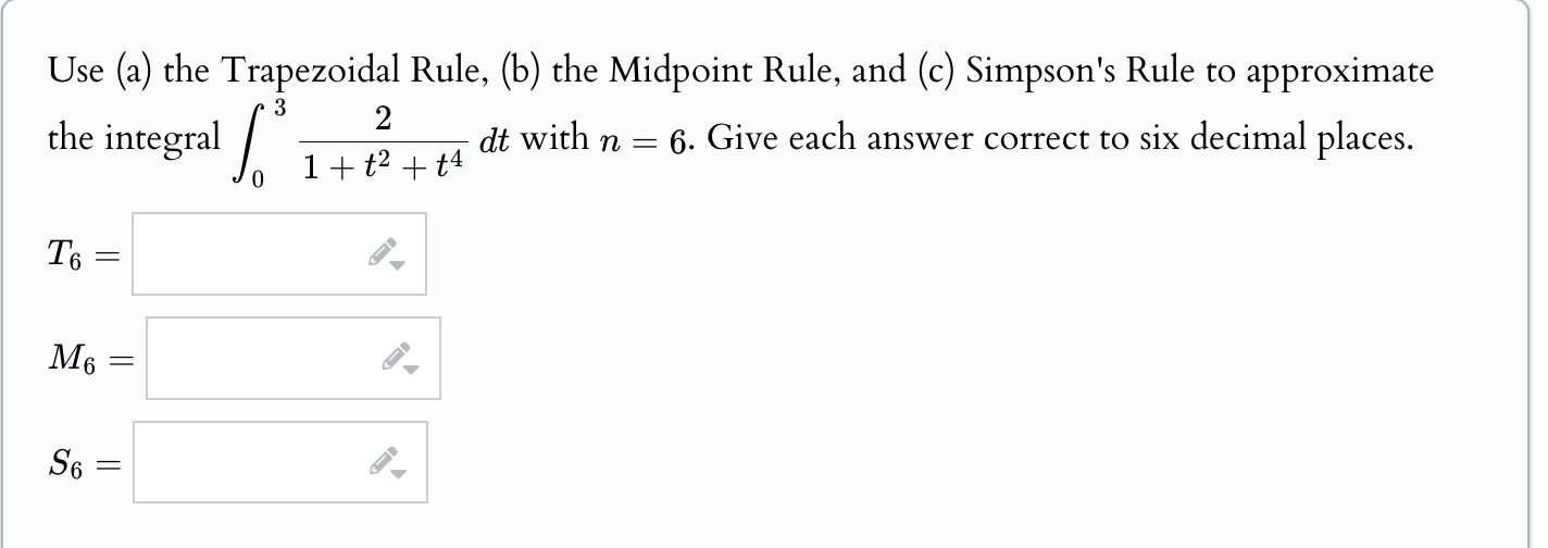 Solved Use (a) ﻿the Trapezoidal Rule, (b) ﻿the Midpoint | Chegg.com