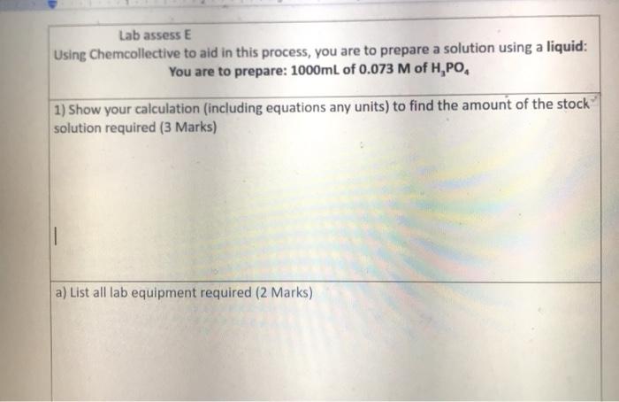 Solved Lab assess E Using Chemcollective to aid in this | Chegg.com