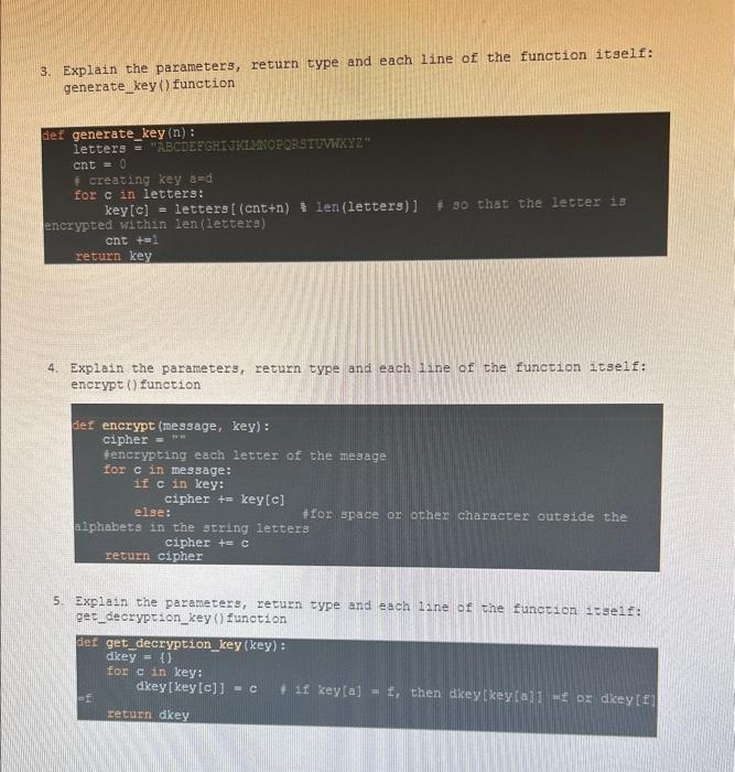 Solved 3. Explain the parameters, return type and each line | Chegg.com