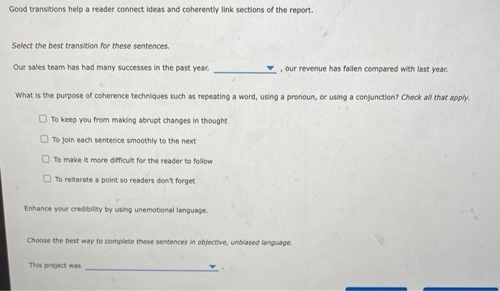 Different types of reports use different writing | Chegg.com