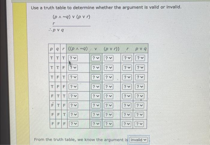 Solved Use a truth table to determine whether the argument | Chegg.com