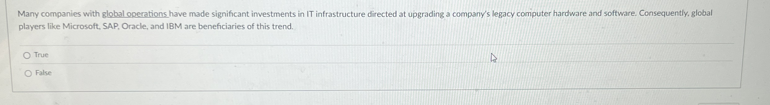 Solved Many companies with global operations have made | Chegg.com