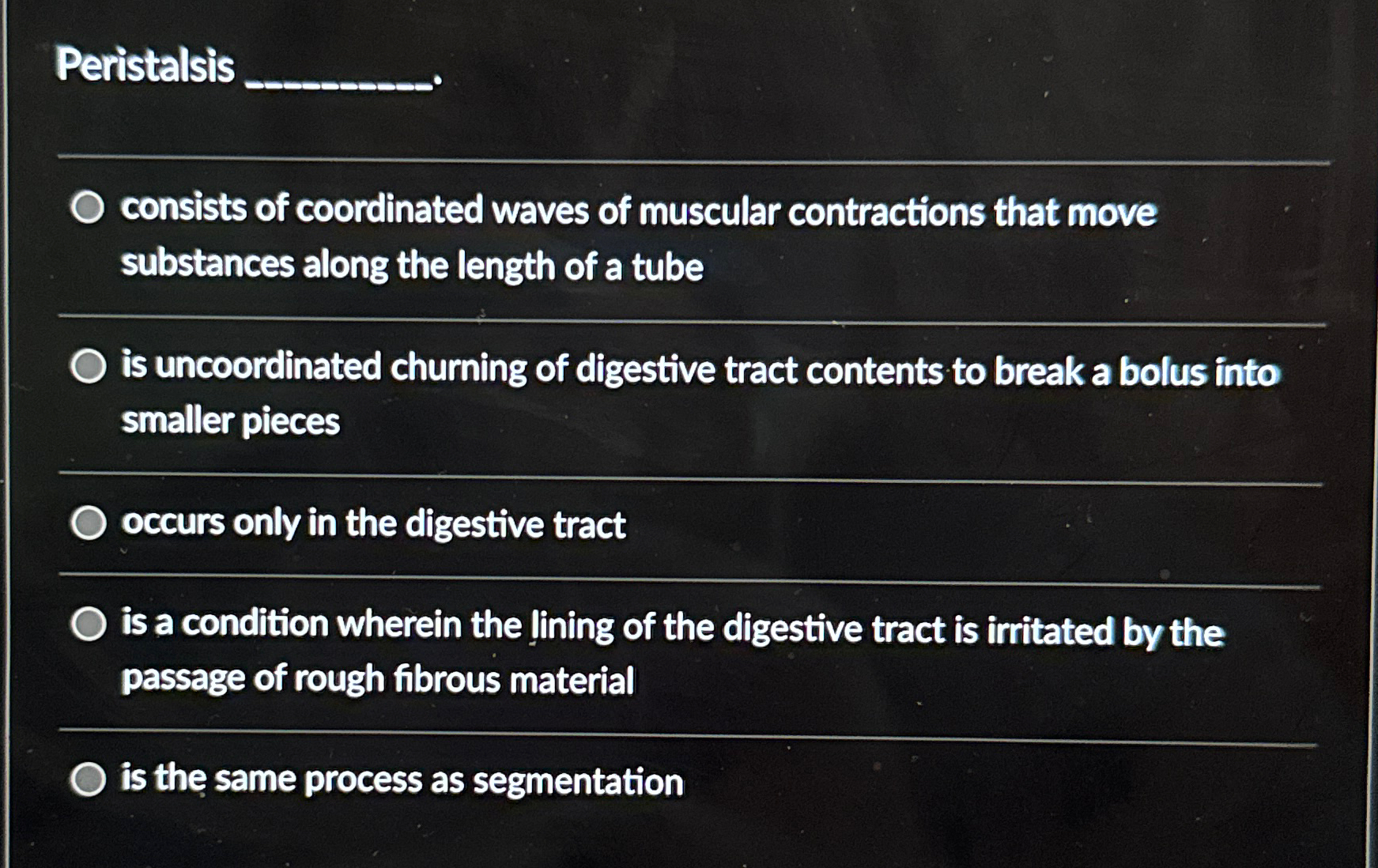 Solved Peristalsis q,consists of coordinated waves of | Chegg.com