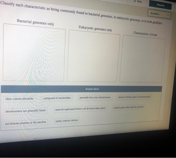Solved Hint Classify each characteristic as being commonly | Chegg.com