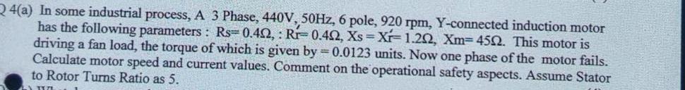 Solved 24(a) ﻿In some industrial process, A 3 ﻿Phase, | Chegg.com