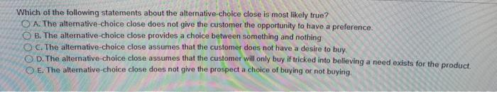 Which of the following statements about the | Chegg.com