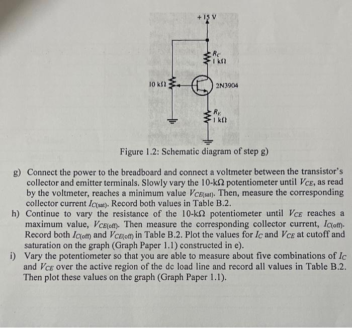 electronic Circuits Lab : BJT Transistor Voltage | Chegg.com