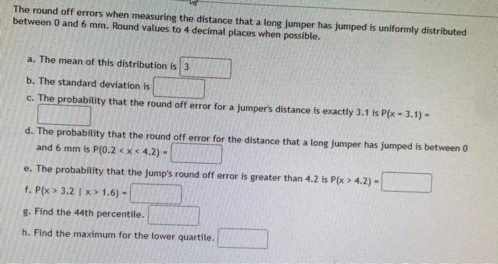 Solved The round off errors when measuring the distance that | Chegg.com