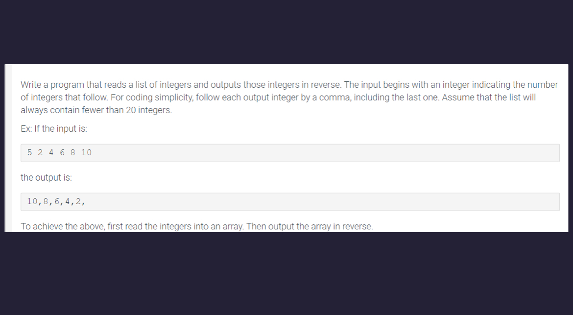 Write a program IN JAVA that reads a list of integers | Chegg.com