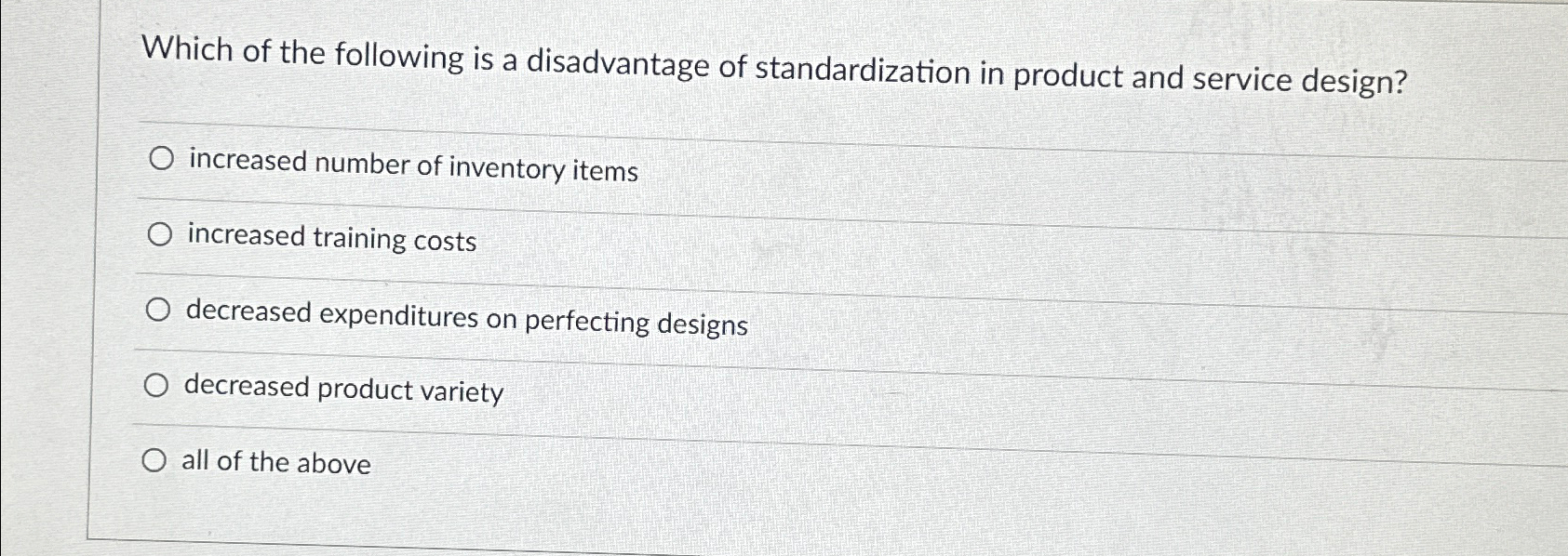 Solved Which of the following is a disadvantage of | Chegg.com