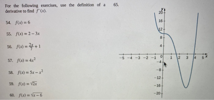Solved 65. For the following exercises, use the definition | Chegg.com