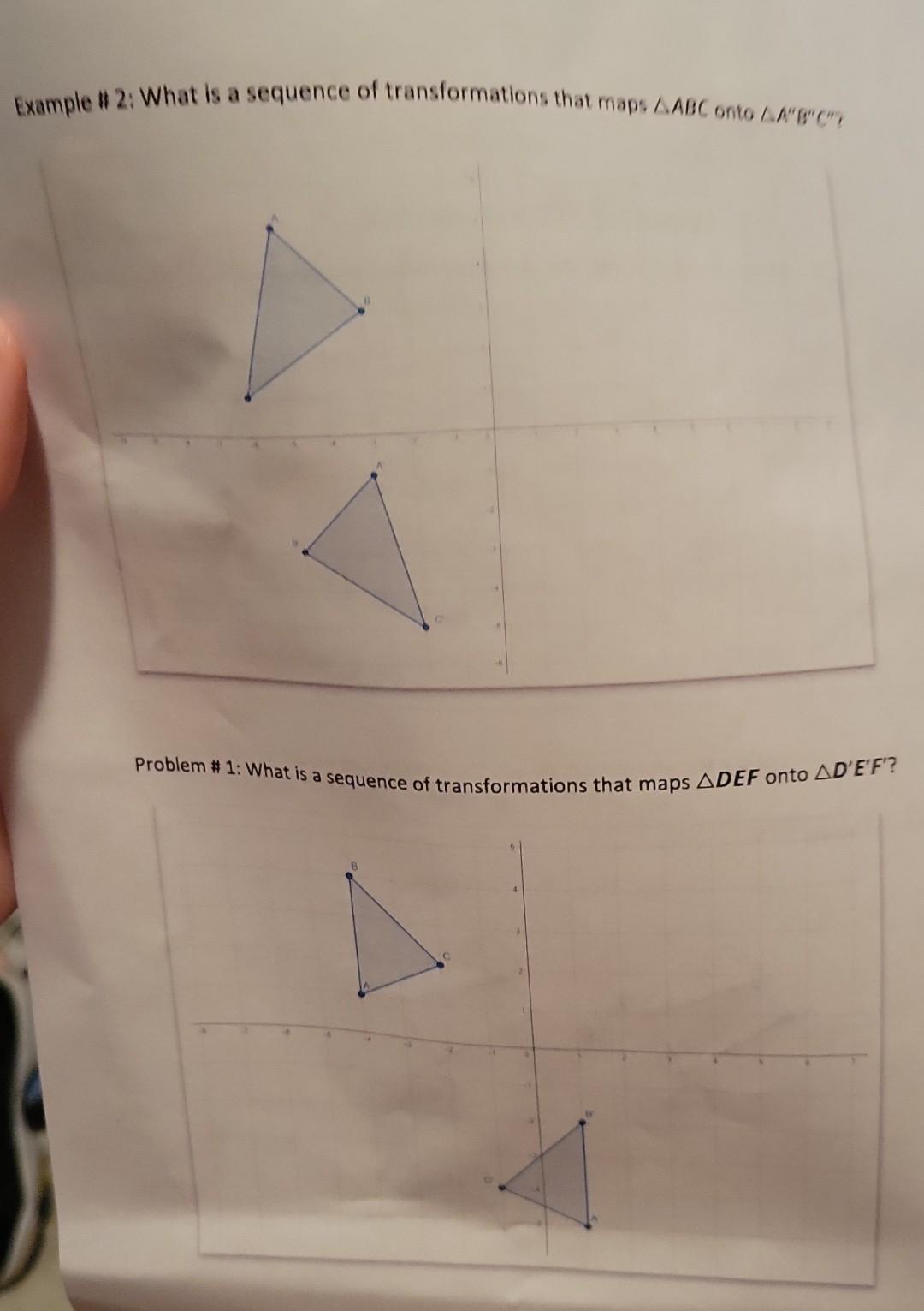 Solved Example \# 2: What is a sequence of transformations | Chegg.com