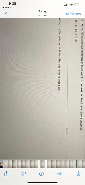 Solved 1e method of successive differences to determine the | Chegg.com