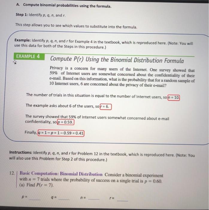 Solved Beneer Objective: Compute binomial probabilities | Chegg.com